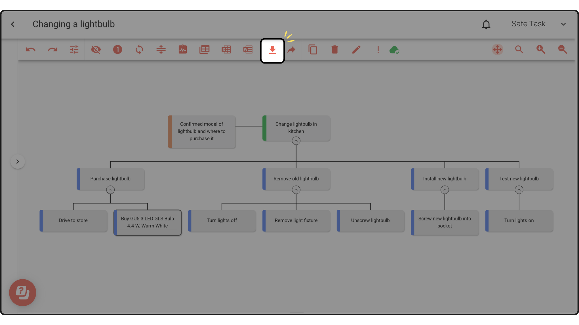 Go to the Diagram. Click DOWNLOAD button in the toolbar . Select your ...